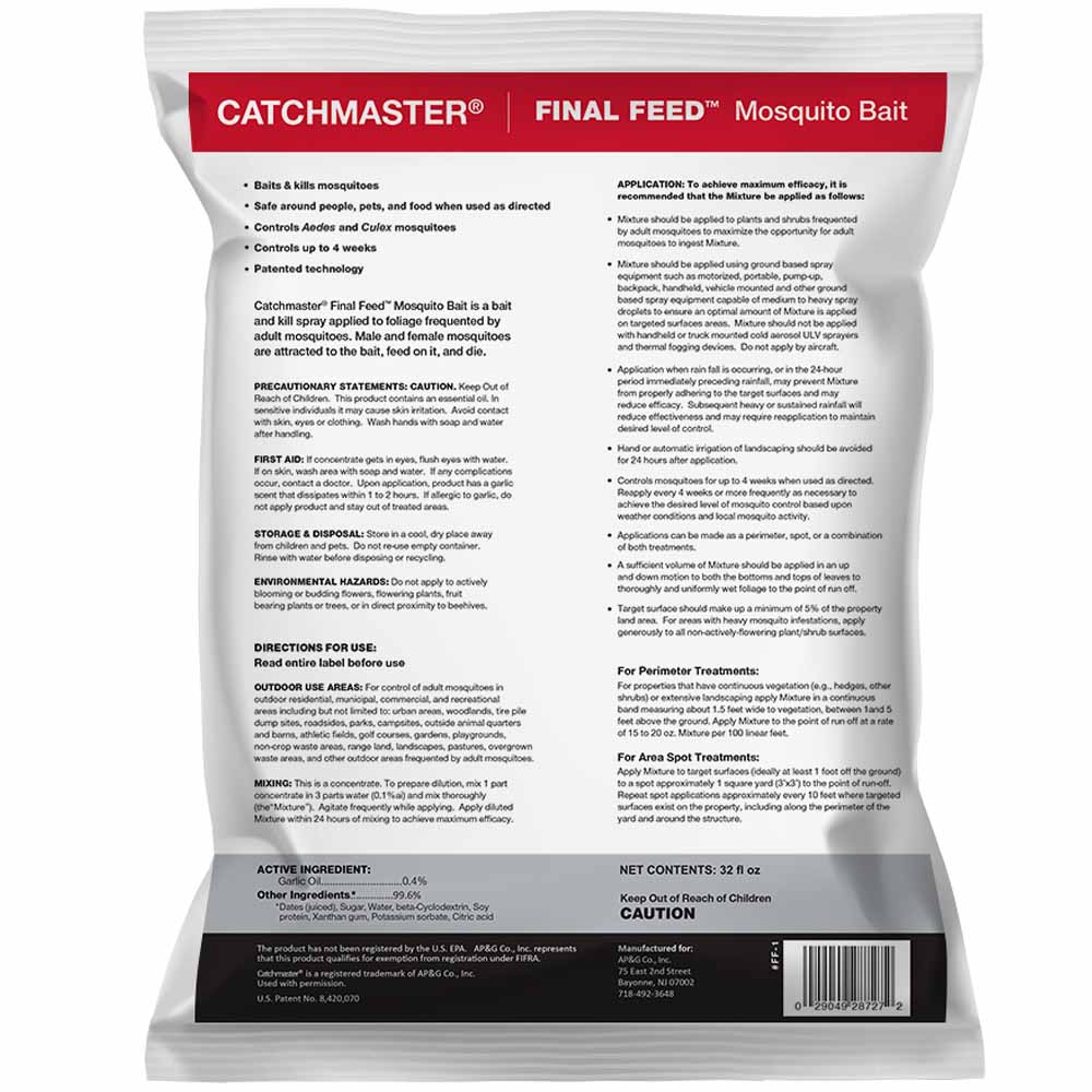 Final Feed™ Mosquito Bait | Wildlife Control Supplies | Product Code: WCSFF